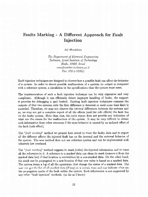 Faults Marking A Different Approach For Fault Injection IEEE Conference Publication IEEE