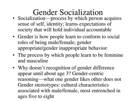 Ppt Gender Socialization Powerpoint Presentation Free Download Id