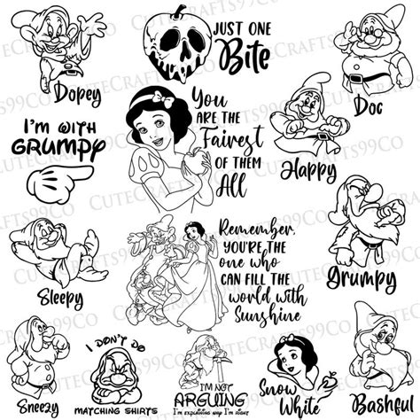 Princess Quotes Svg Png Dxf Princess And Seven Dwarfs Svg Princess