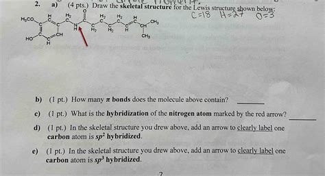 [solved] 2 A 4 Pts Draw The Skeletal Structure For The