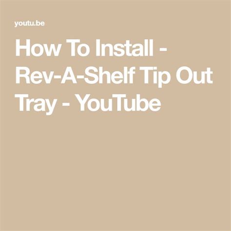 Rev A Shelf Tip Out Tray Ideal Storage Solution