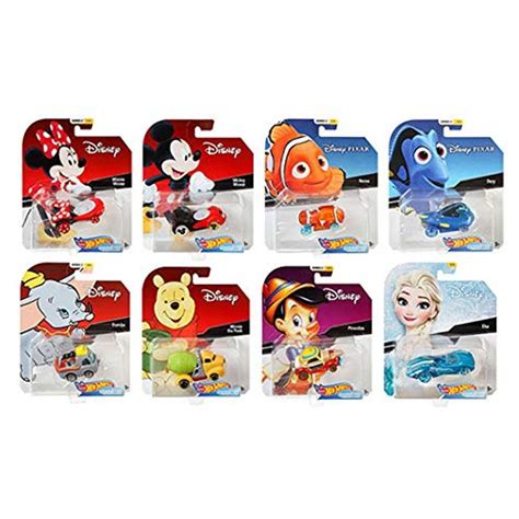 Hot Wheels 2019 Disney Pixar Character Cars Case D Set Of 8 Collectible Die Cast Toy Cars