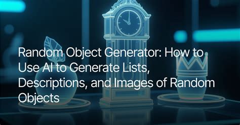 Random Object Generator How To Use Ai To Generate Lists Descriptions