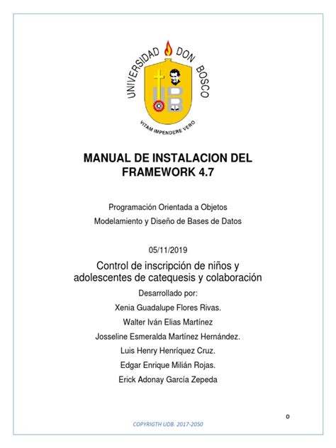Manual Del Framework 47 2 Descargar Gratis Pdf Ingeniería De
