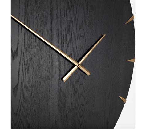 Horloge Murale Design Noir Et Or Contemporaine Horloge Pendule But