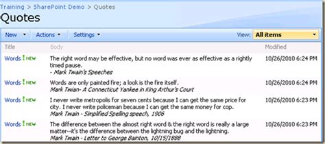 Sharepoint Create A Quote Of The Day Web Part A Cewp Trick Mike Smiths Tech Training
