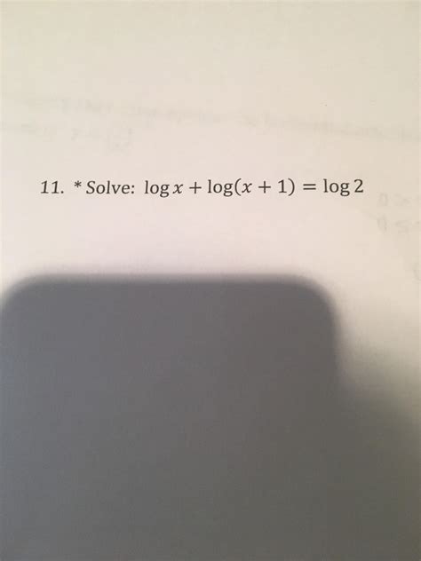 Solved Solve Log X Log X Log Chegg Com