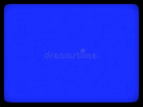 Solid Blank Empty Blue Rectangle Screen Abstract With Black Outline