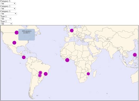 javascript filter csv data based on user input and refresh d3 js map