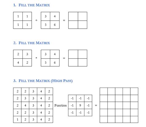 Solved 4 Fill The Matrix Mean Function