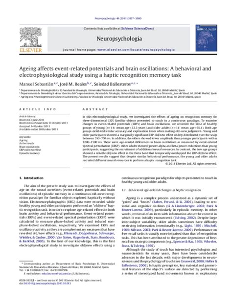 Pdf Ageing Affects Event Related Potentials And Brain Oscillations A