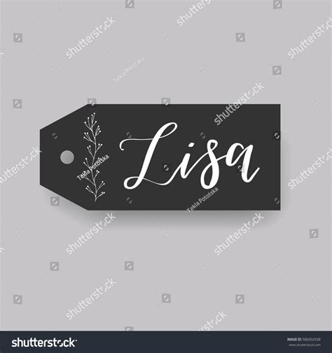 Girl Name Lisa Calligraphy Lettering Black Stock Vector Royalty Free 586002938 Shutterstock