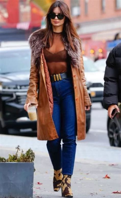 Khaite Bella Leather Belt Worn By Emily Ratajkowski In New York City On December Spotern