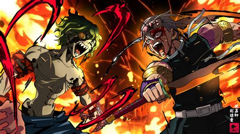 Tengen Vs Gyutaro By Rcreatorda On Deviantart