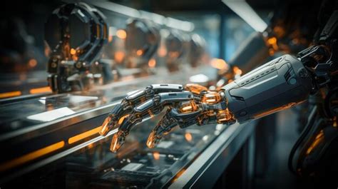 Precision Robotics Dynamic Closeup Revealing Intricate Technical Details Premium Ai Generated