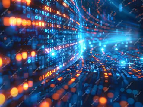 Binary Stream Or Code Tunnel Background Data Flow Charts With Numbers And Computer Programing
