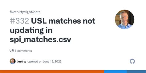 Usl Matches Not Updating In Spi Matches Csv Issue Fivethirtyeight Data Github