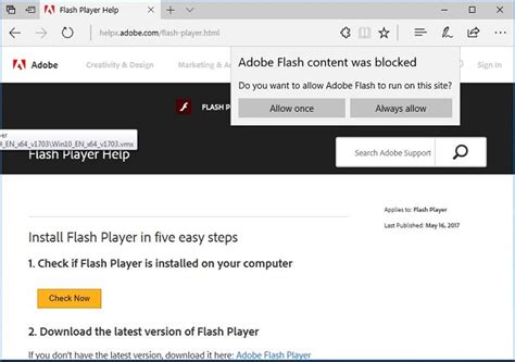 Flash Disabled On Windows 10 Adobe Product Community 9198100