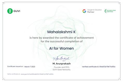 K Mahalakshmi On Linkedin Hello Connection I Am Happy To Share That I Have Completed My First…