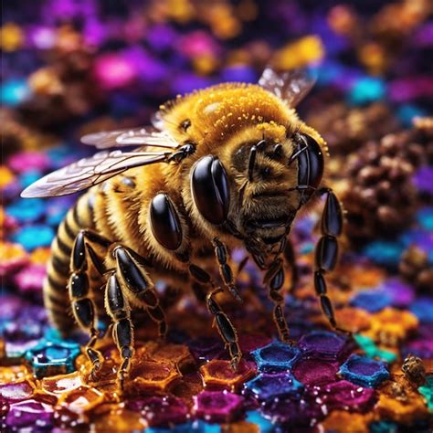 Premium Ai Image Small Red Fly Spooky Close Up In Focus Colorful