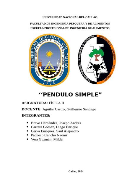 Pendulo Simple Pdf
