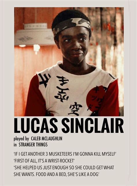 Lucas Sinclair By Millie Stranger Things Poster Stranger Things