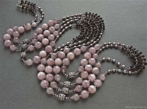 Сотуар из розового кварца Бижутерия Кварц Бусы