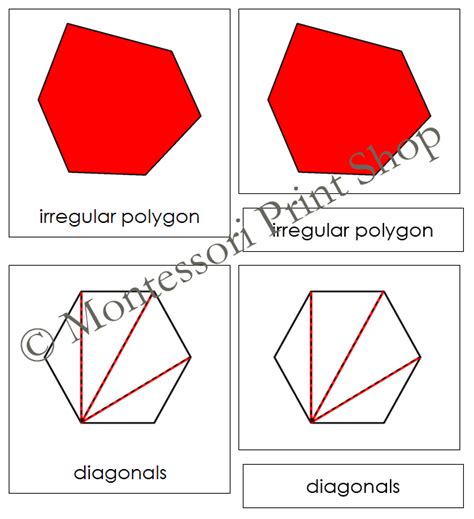 The Study Of A Polygon 3 Part Cards Montessori Elementary Geometry Made By Teachers