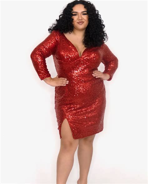 Plus Size Red Party Dress