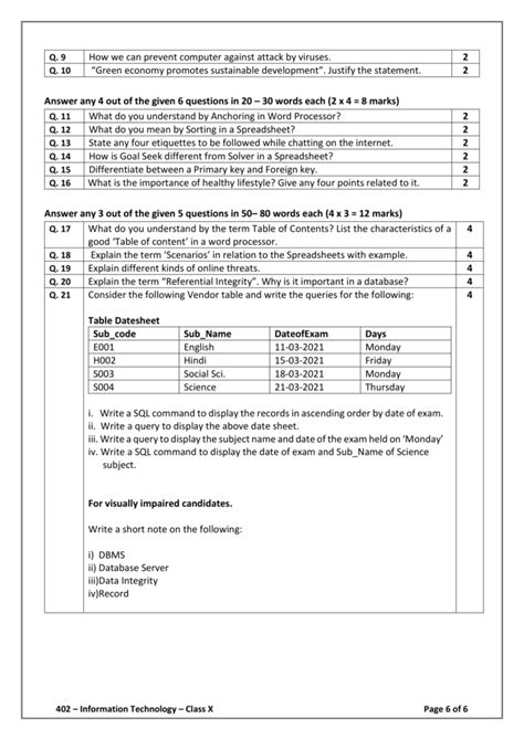 class 10 it sample paper 2023 24 code 402 pdf it 402 class 10 sample