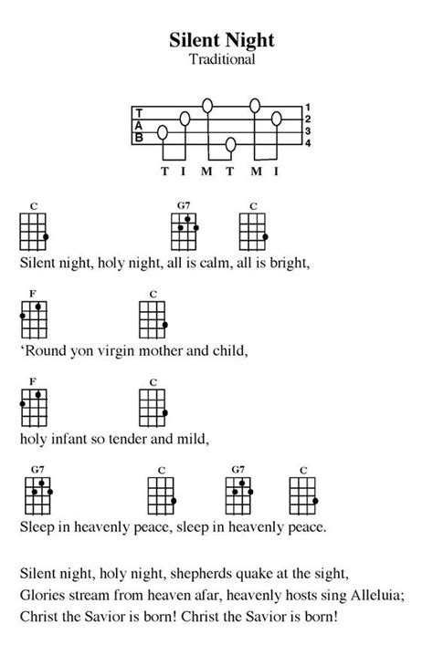 Christmas Carol Ukulele Chords Silent Night