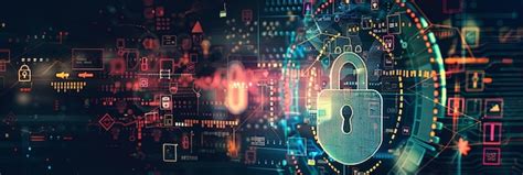 An Abstract Depiction Of Digital Locks Shields And Network Nodes All Secured By Advanced Ai