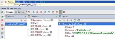 Debugging With Php Exception Breakpoints Help Phpstorm