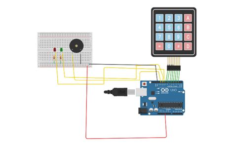 Circuit Design Password Access Control Ciruit Tinkercad