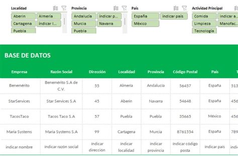 Plantilla Excel Base De Datos Descarga Gratis
