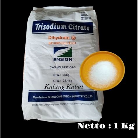 Jual Sodium Citrate Trisodium Citrate 1 Kg Shopee Indonesia