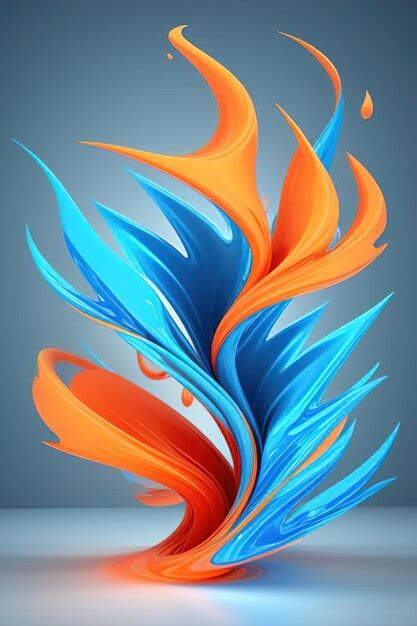 Premium Ai Image 3d Abstract Flowing Fluid Illustration