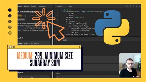 Mastering The Sliding Window Technique With Python 🐍 Leetcode 209 Minimum Size Subarray Sum