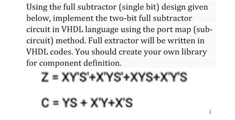 Solved Using The Full Subtractor Single Bit Design Given