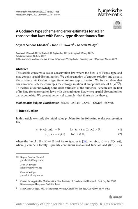 A Godunov Type Scheme And Error Estimates For Scalar Conservation Laws