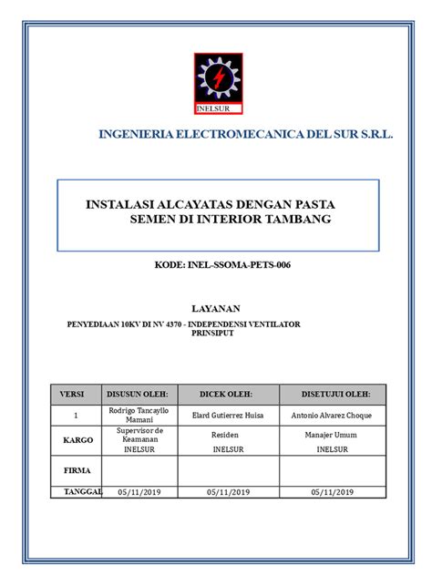 Penanaman Alcayatas Dengan Pasta Semen Di Dalam Mina Pdf
