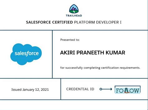 Praneeth Kumar Akiri On Linkedin Trailhead Salesforce Pd1 2021goals