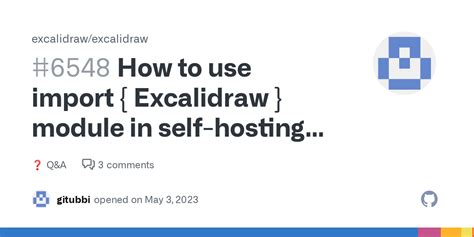 How To Use Import Excalidraw Module In Self Hosting Html File