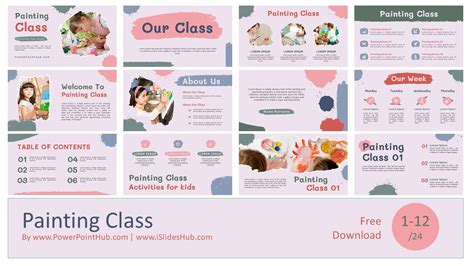 ฟรีดาวน์โหลดฟรีเทมเพลต Powerpoint งานศิลปะ วาดภาพ