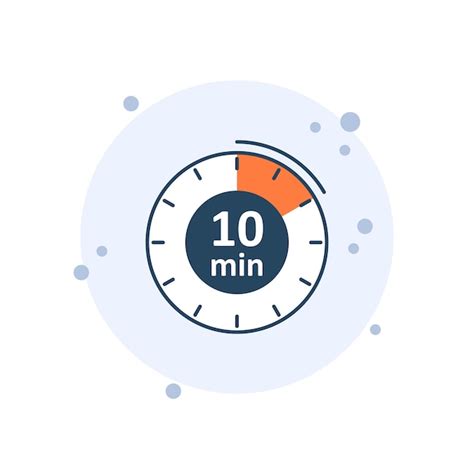 Premium Vector Cartoon Clock Icon Vector Illustration 10 Min Timer On
