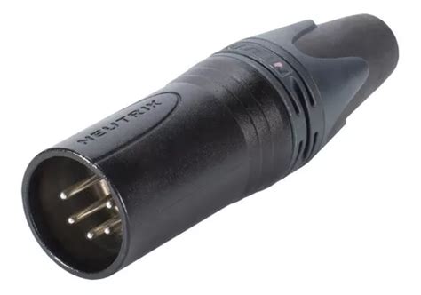 Conector Xlr 5 Pin Macho Linea Negro Plata Nc5mxx Neutrik Envío Gratis