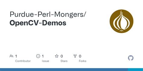 Github Purdue Perl Mongers Opencv Demos