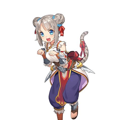 Safebooru 1girl Artist Request Blue Eyes Character Request Double Bun Facial Mark Fang
