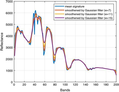 Mean Signature And Its Gaussian Smoothing Effects With Different Window