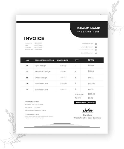 Invoice Templete Images Free Download On Freepik